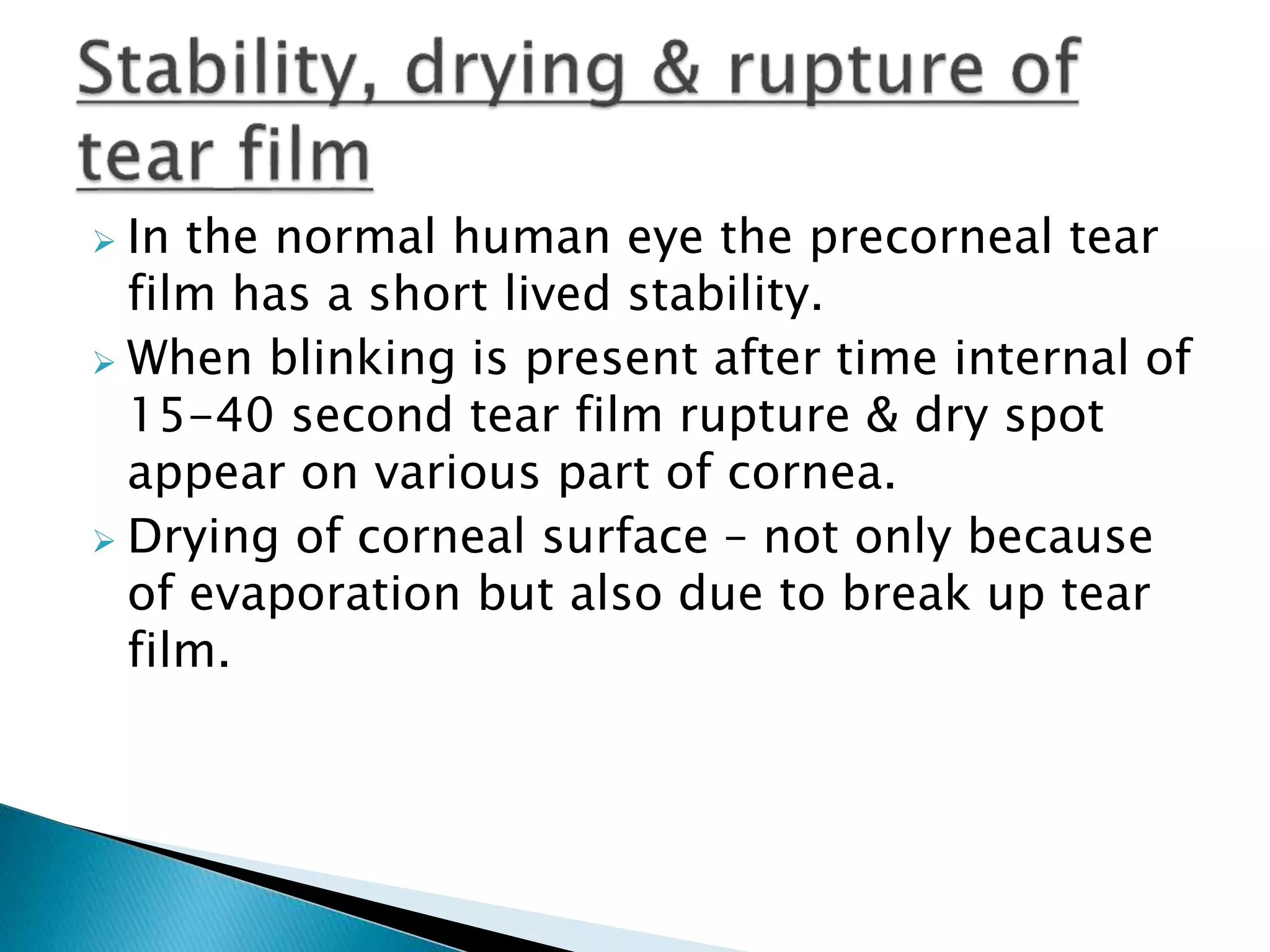 Physiology of tear film & it’s drainage | PPTX