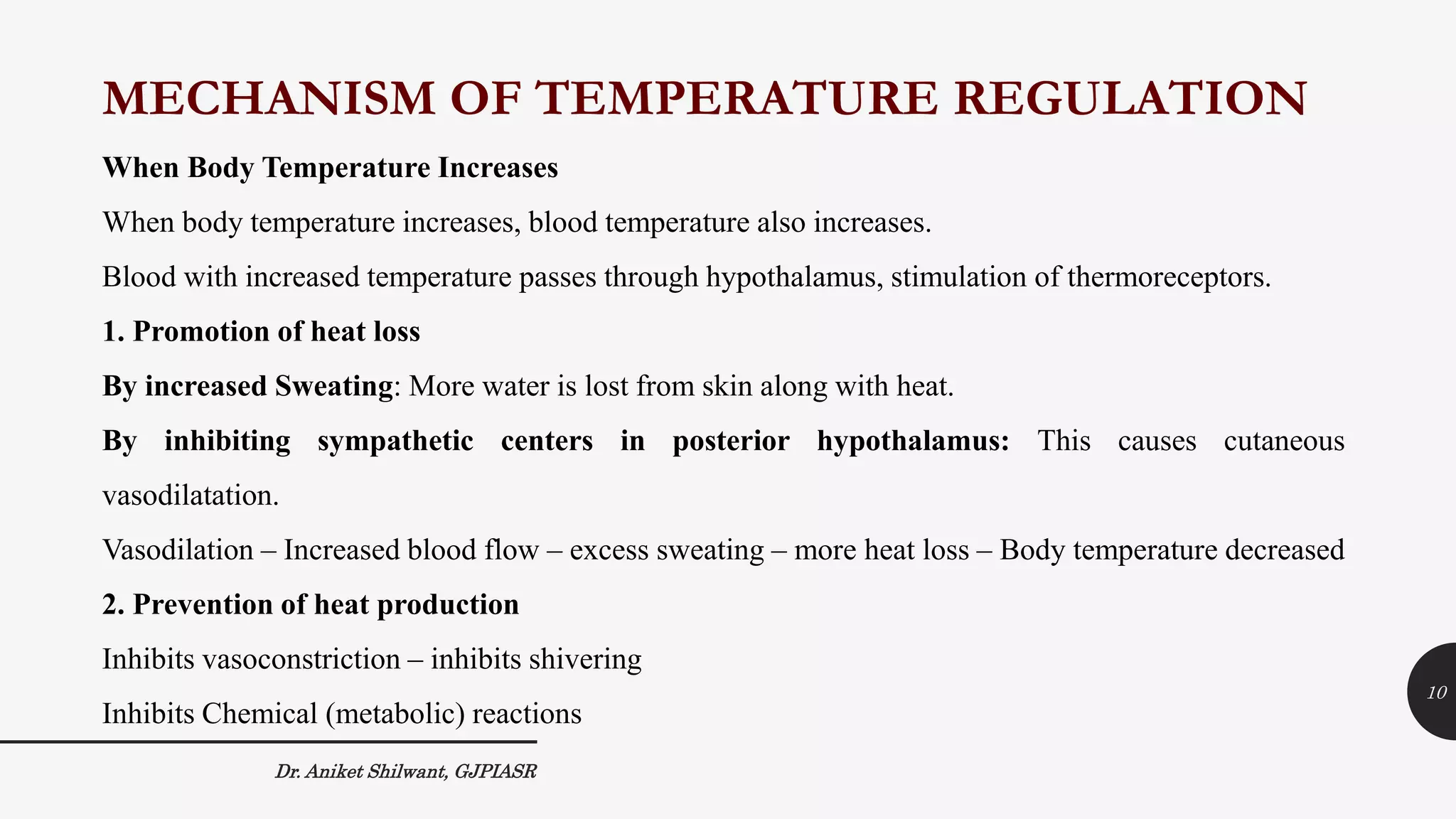 PHYSIOLOGY OF TEMPERATURE REGULATION | PPTX