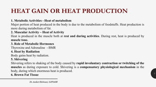 PHYSIOLOGY OF TEMPERATURE REGULATION | PPTX