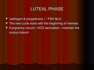 Physiology of The Menstrual Cycle | PPT