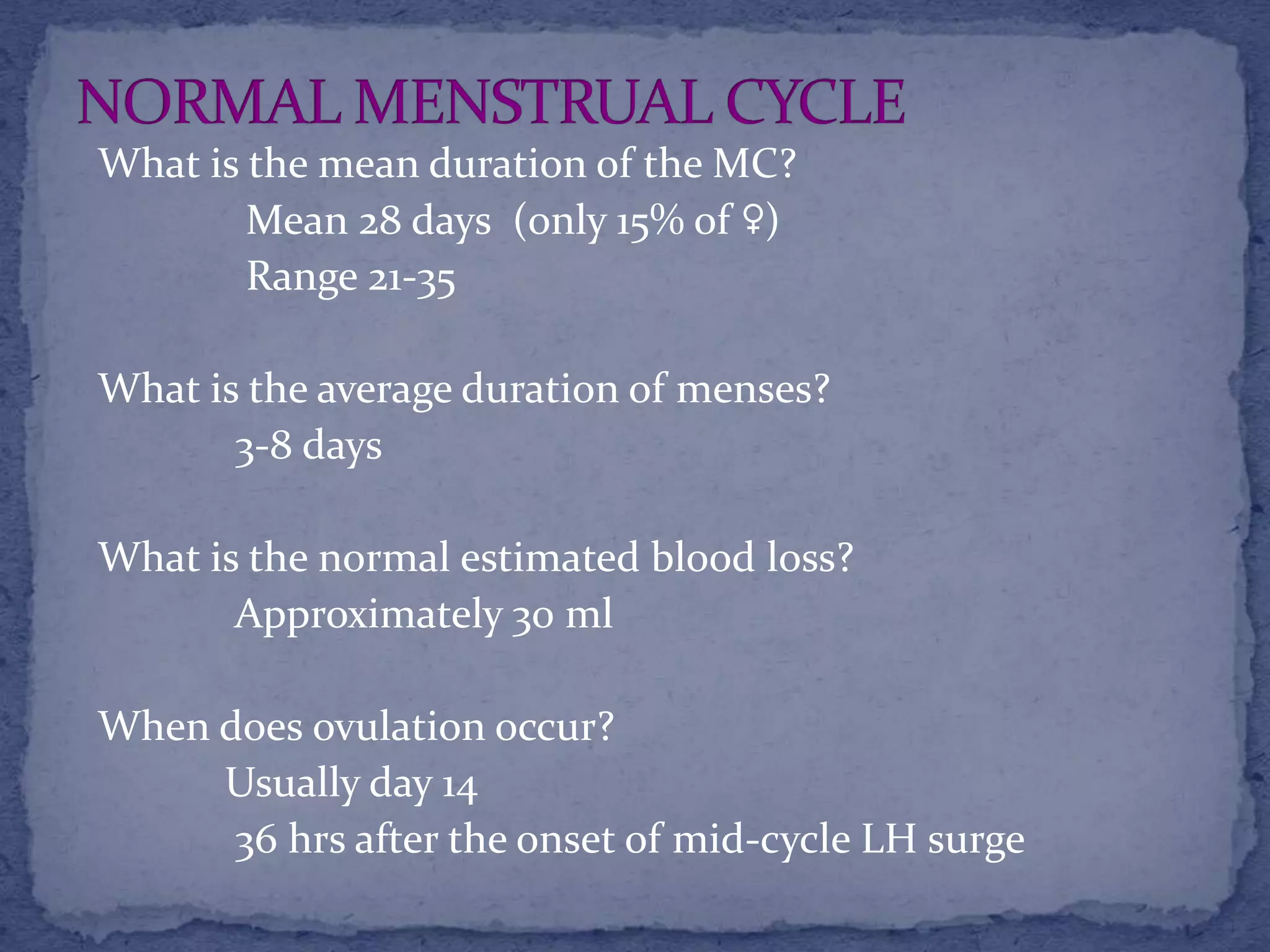 Physiology of the menstrual cycle | PPTX