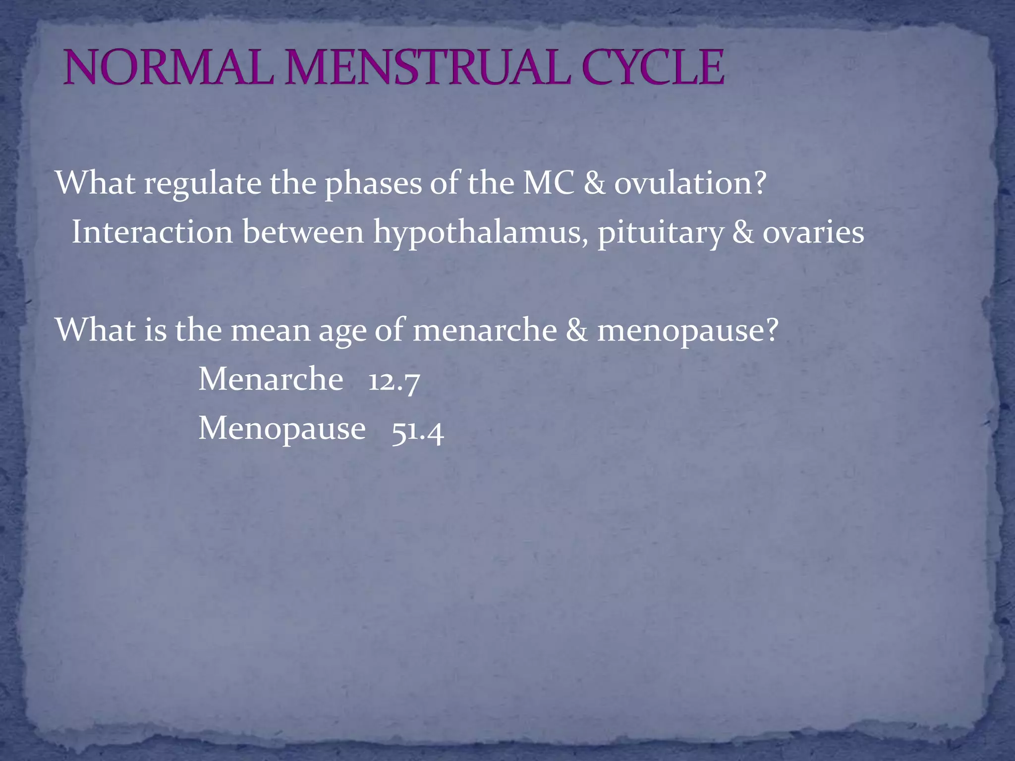 Physiology of the menstrual cycle | PPTX | Infertility | Reproductive ...