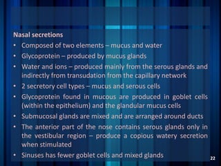 Physiology of the nose | PPT