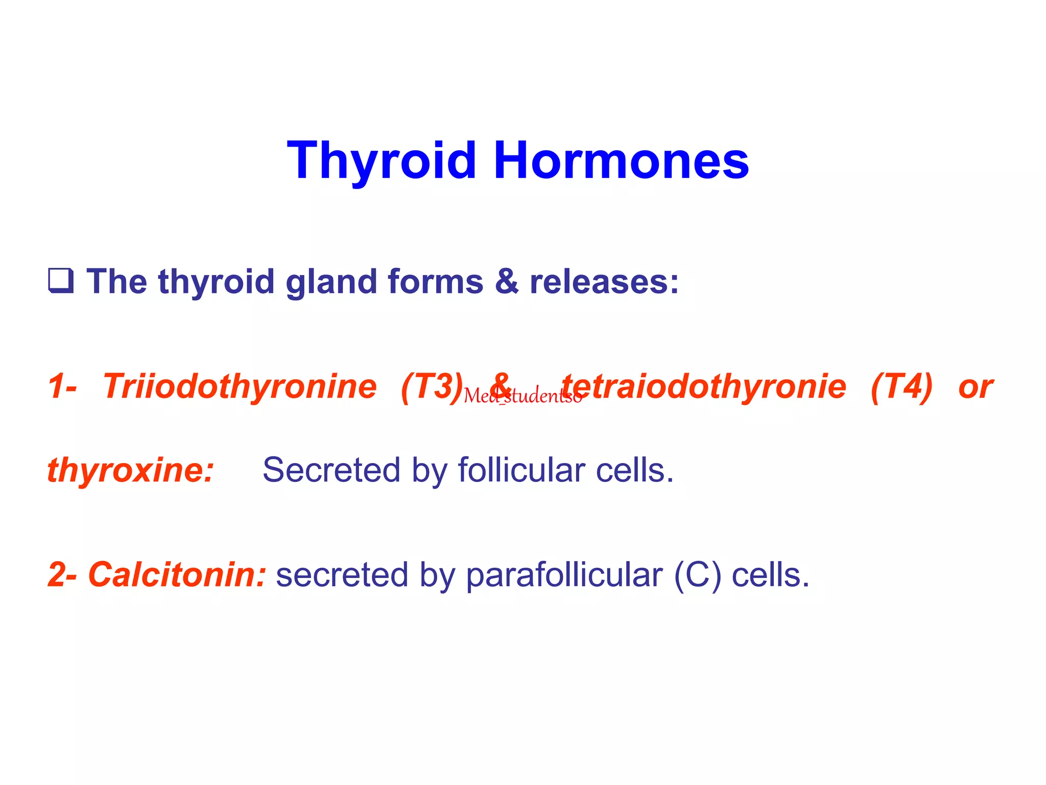 Physiology of thyroid hormones | PPT