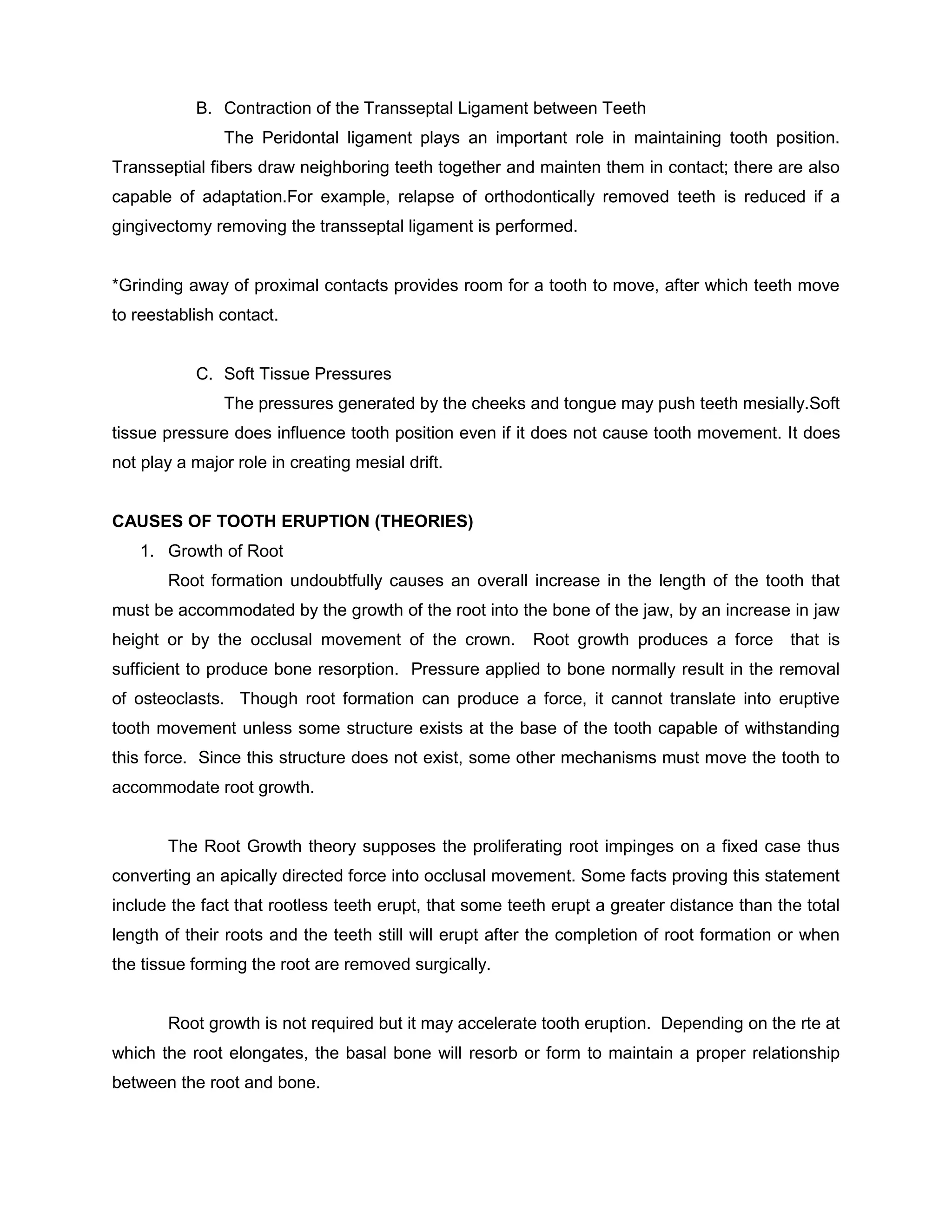 Physiology of tooth eruption | DOCX