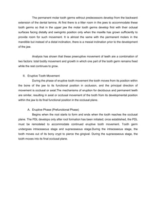 Physiology of tooth eruption | DOCX