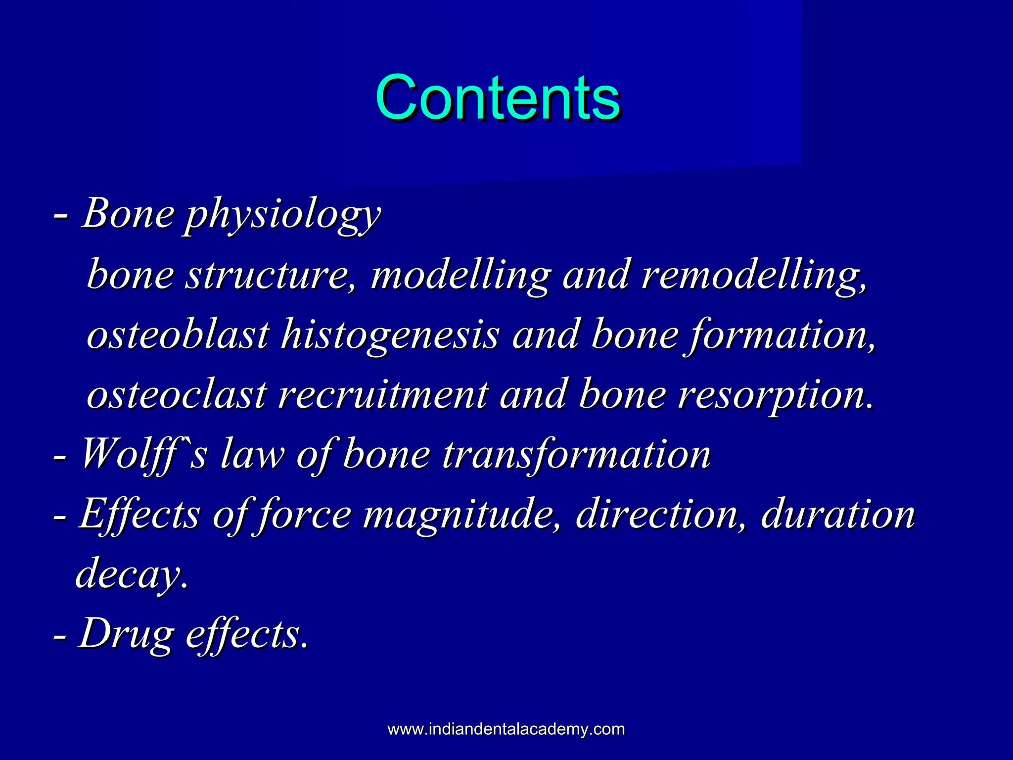 Physiology of tooth movement ii /certified fixed orthodontic courses by ...