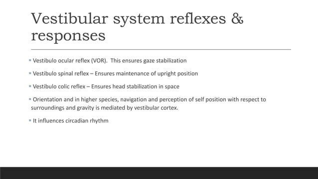 Physiology of vestibular system | PPT