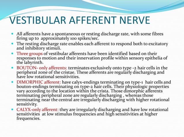 Anatomy & Physiology Of Vestibular System | PPTX