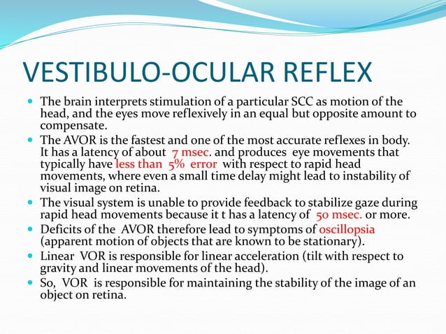 Anatomy & Physiology Of Vestibular System | PPTX