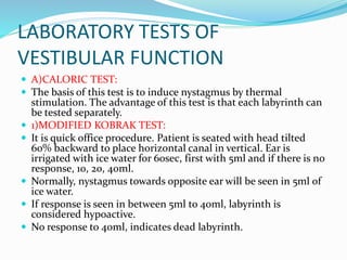 Anatomy & Physiology Of Vestibular System | PPTX