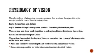 Physiology of Vision By Anas Md..pptx optho | PPTX
