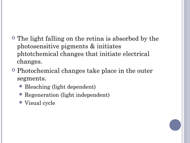 Physiology of visual cycle | PPT