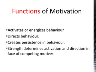Physiology (physiology of motivation) | PPTX