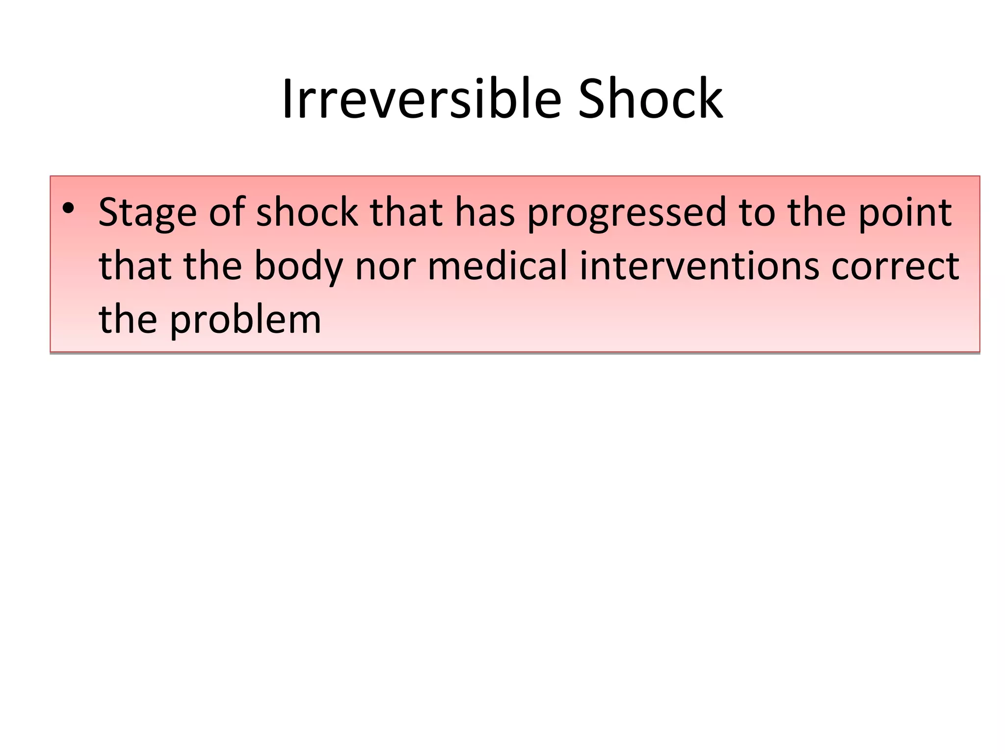 Physiology of shock | PPT