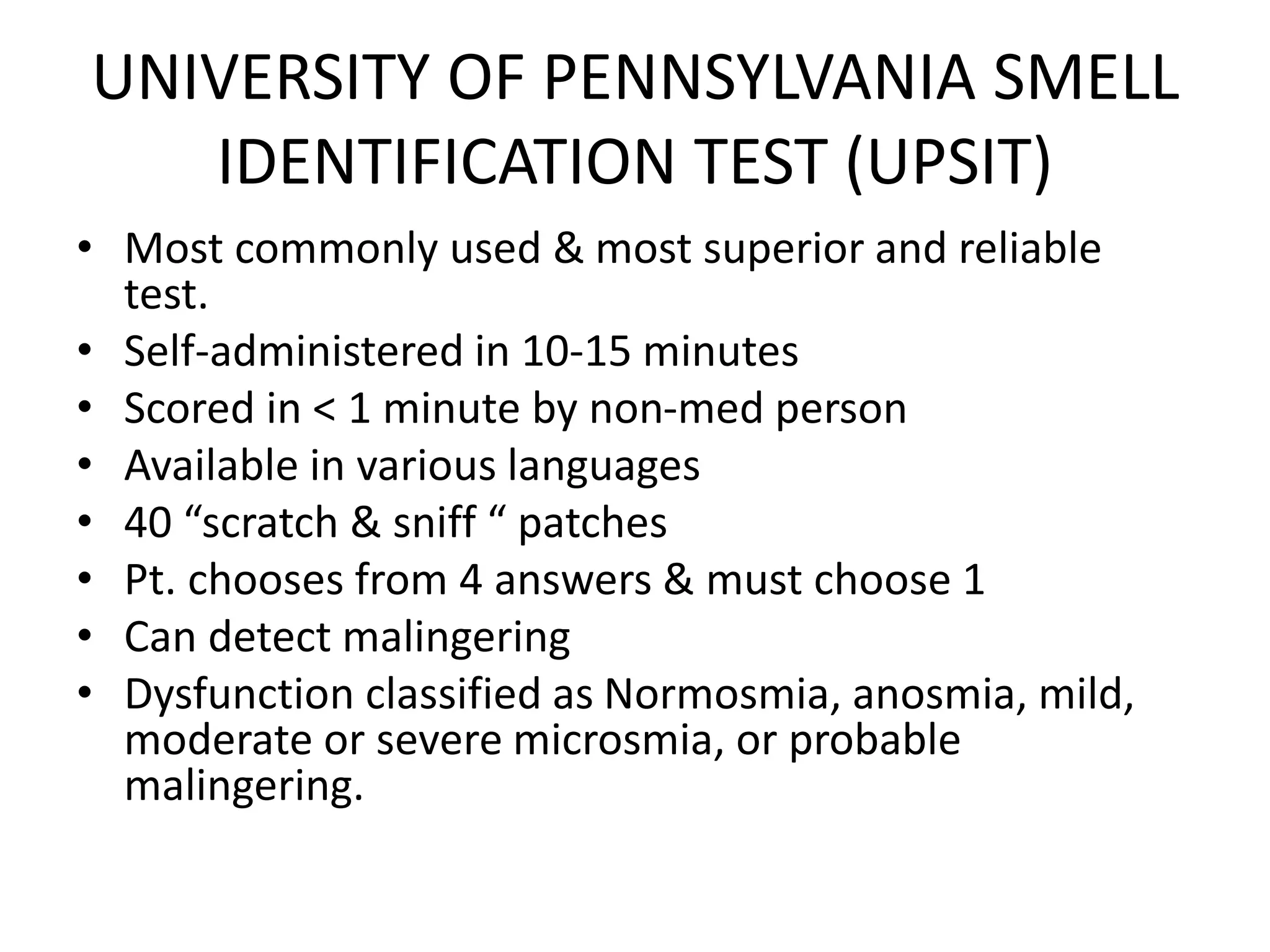 Physioloy of olfaction and olfactory dysfunctions | PPTX