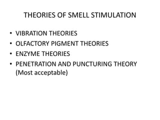 Physioloy of olfaction and olfactory dysfunctions | PPTX