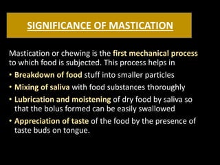 Mastication And Deglutition | PPT