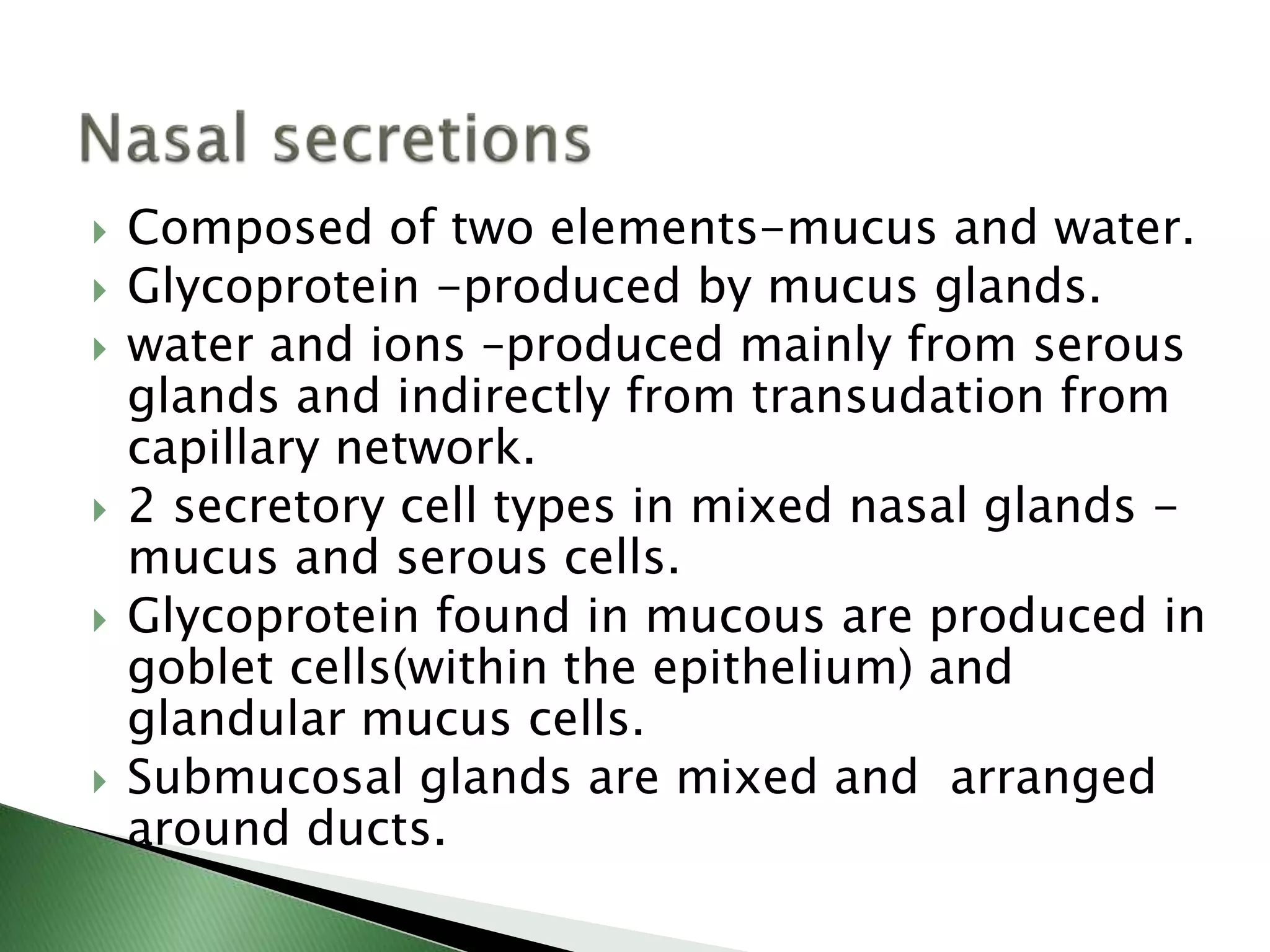 Physiology of nose, olfaction and pathway | PPTX