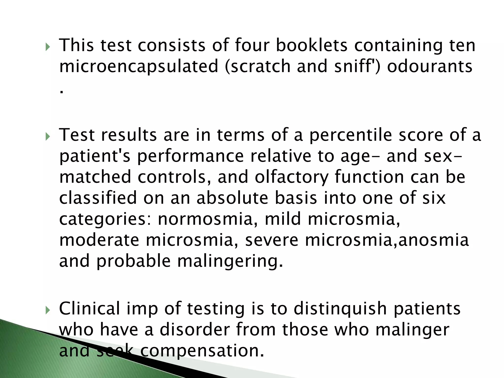 Physiology of nose, olfaction and pathway | PPTX