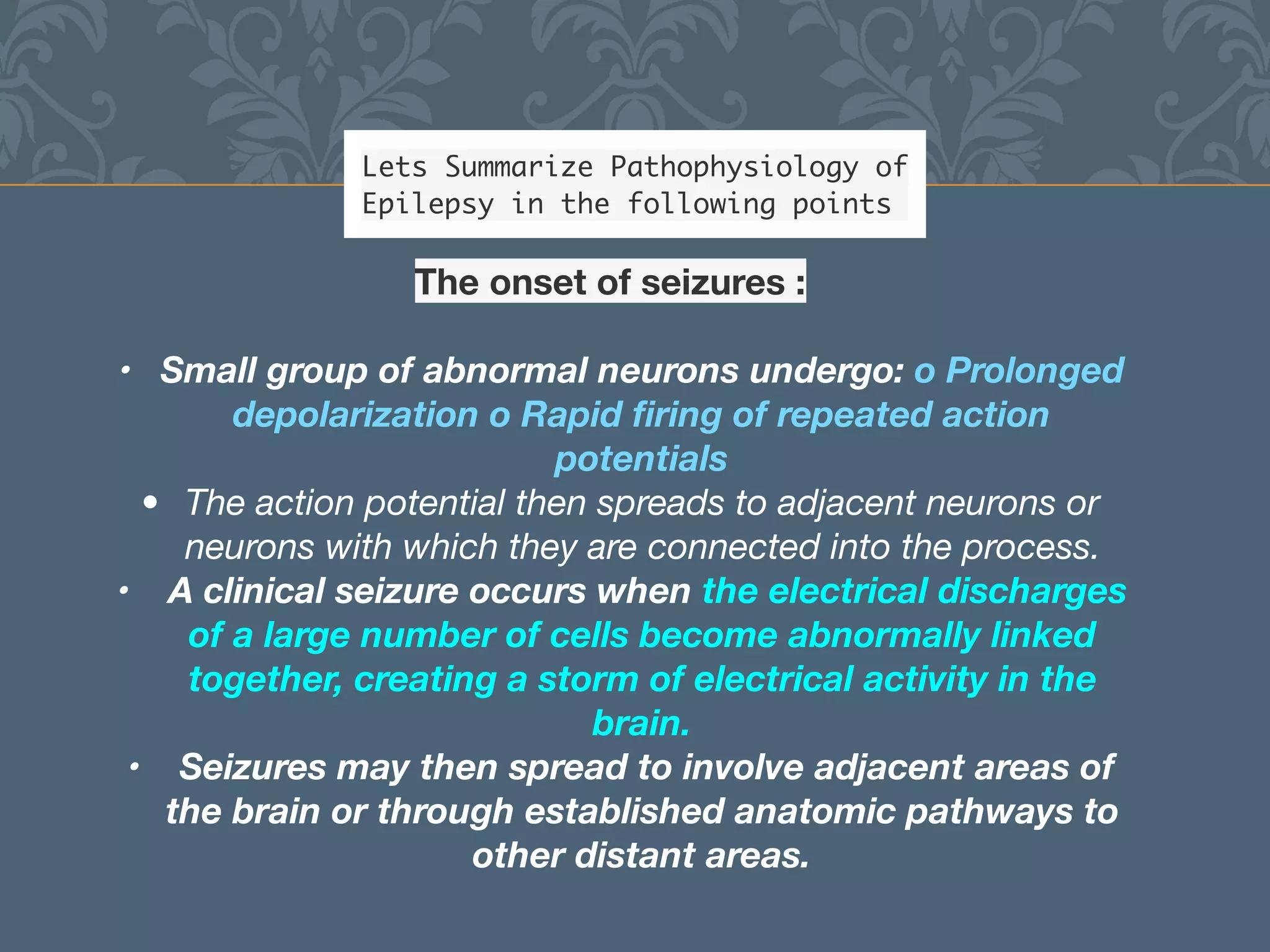 Physiopathology of epilepsy | PDF