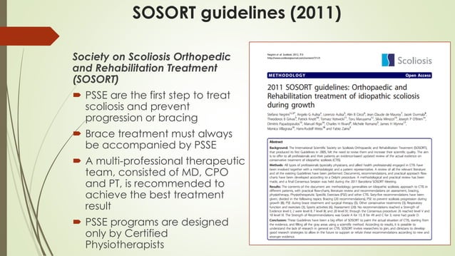Physiotherapeutic Scoliosis Specific Exercises (PSSE): Recent evidence ...