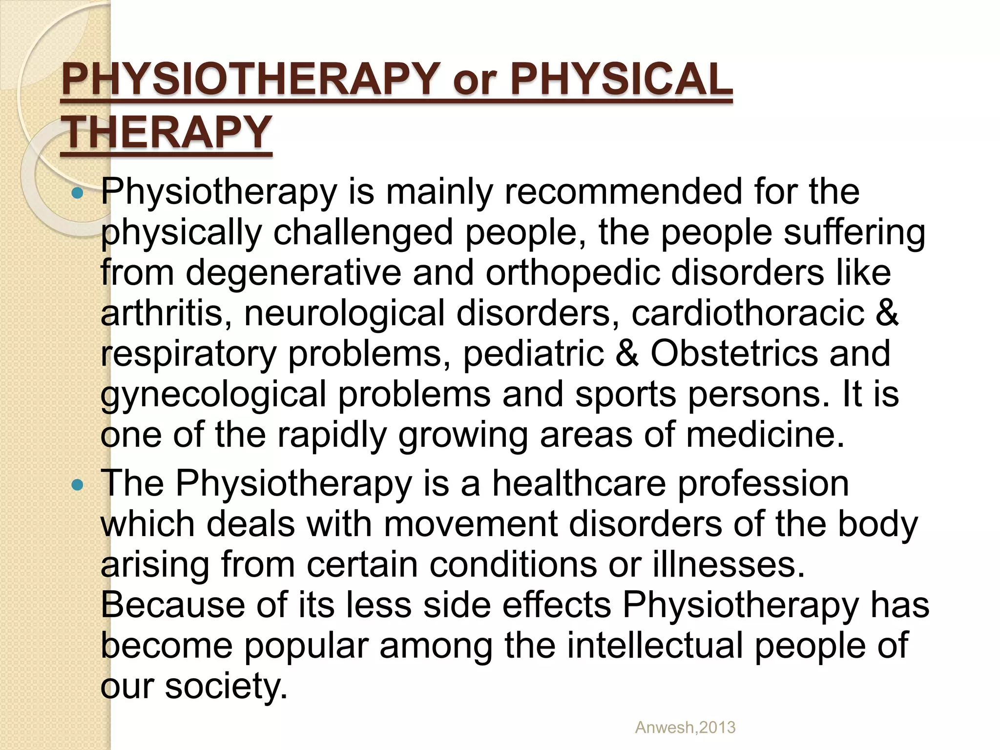 Physiotherapy | PPTX
