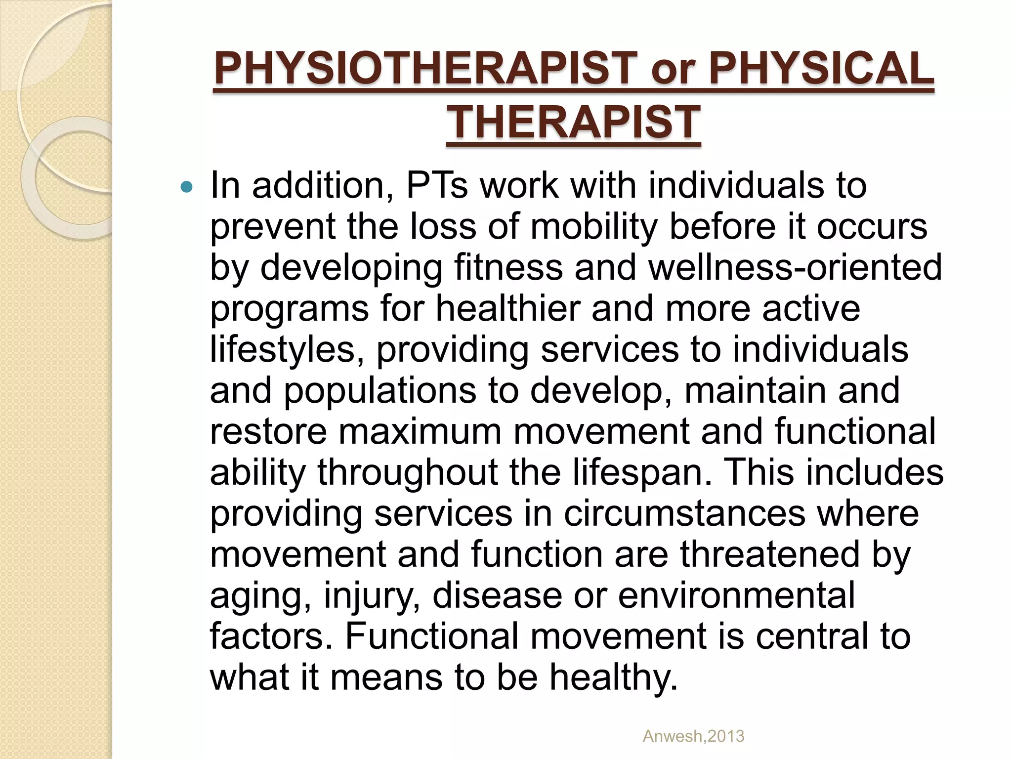Physiotherapy | PPTX