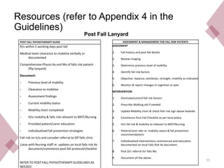 Western Australian Multidisciplinary Post Fall Management Guidelines ...
