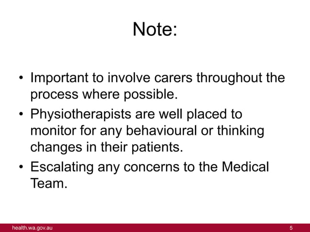 Western Australian Multidisciplinary Post Fall Management Guidelines ...