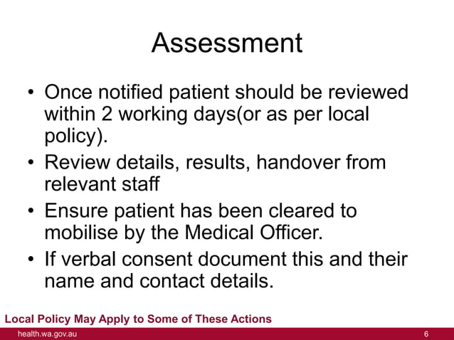 Western Australian Multidisciplinary Post Fall Management Guidelines ...