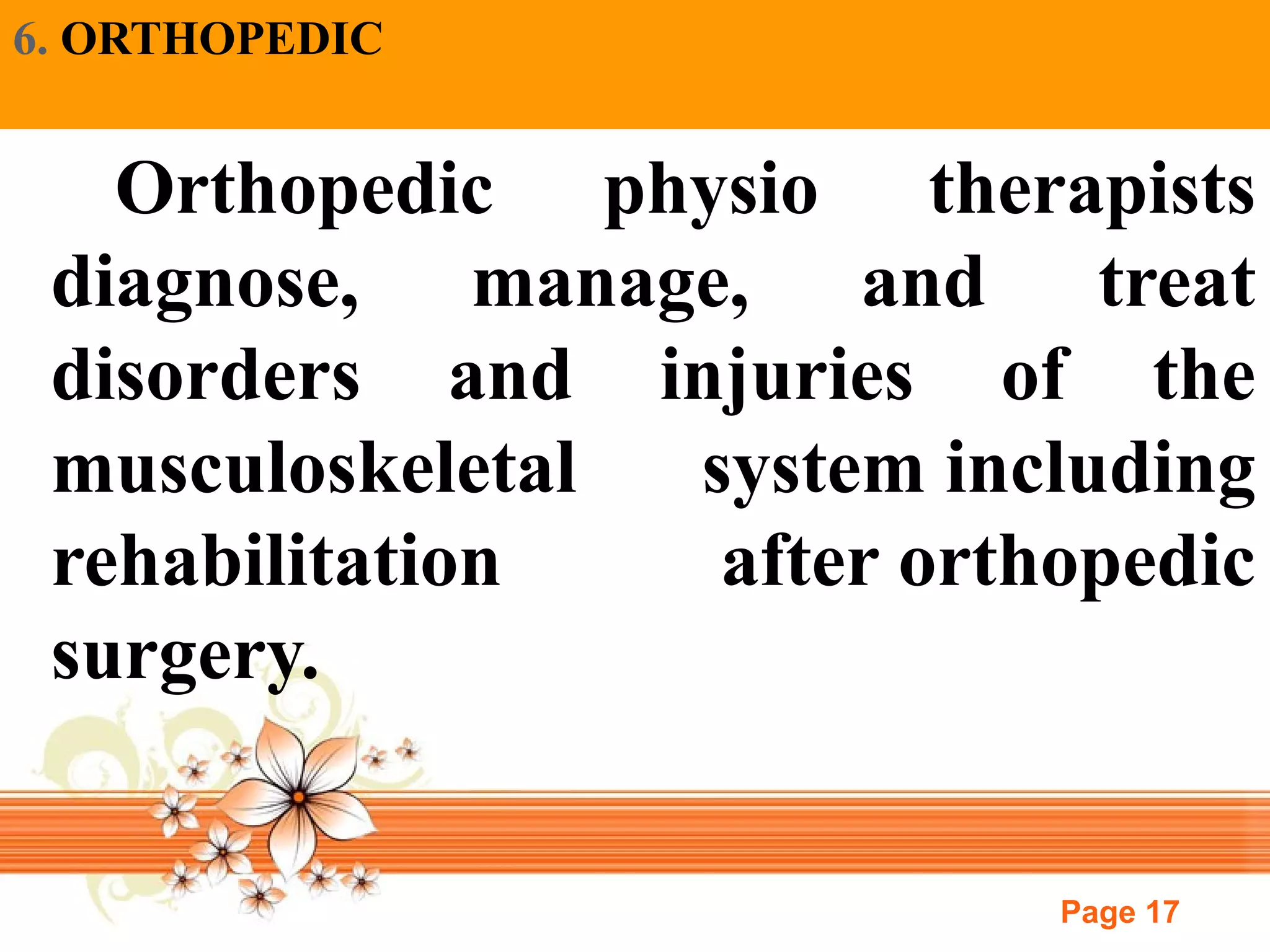 Physiotherapy definition & scope. By Sr. Deena George | PPT