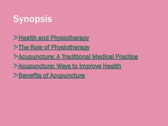 Physiotherapy & Acupuncture | PDF Physiotherapy & Acupuncture | PDF