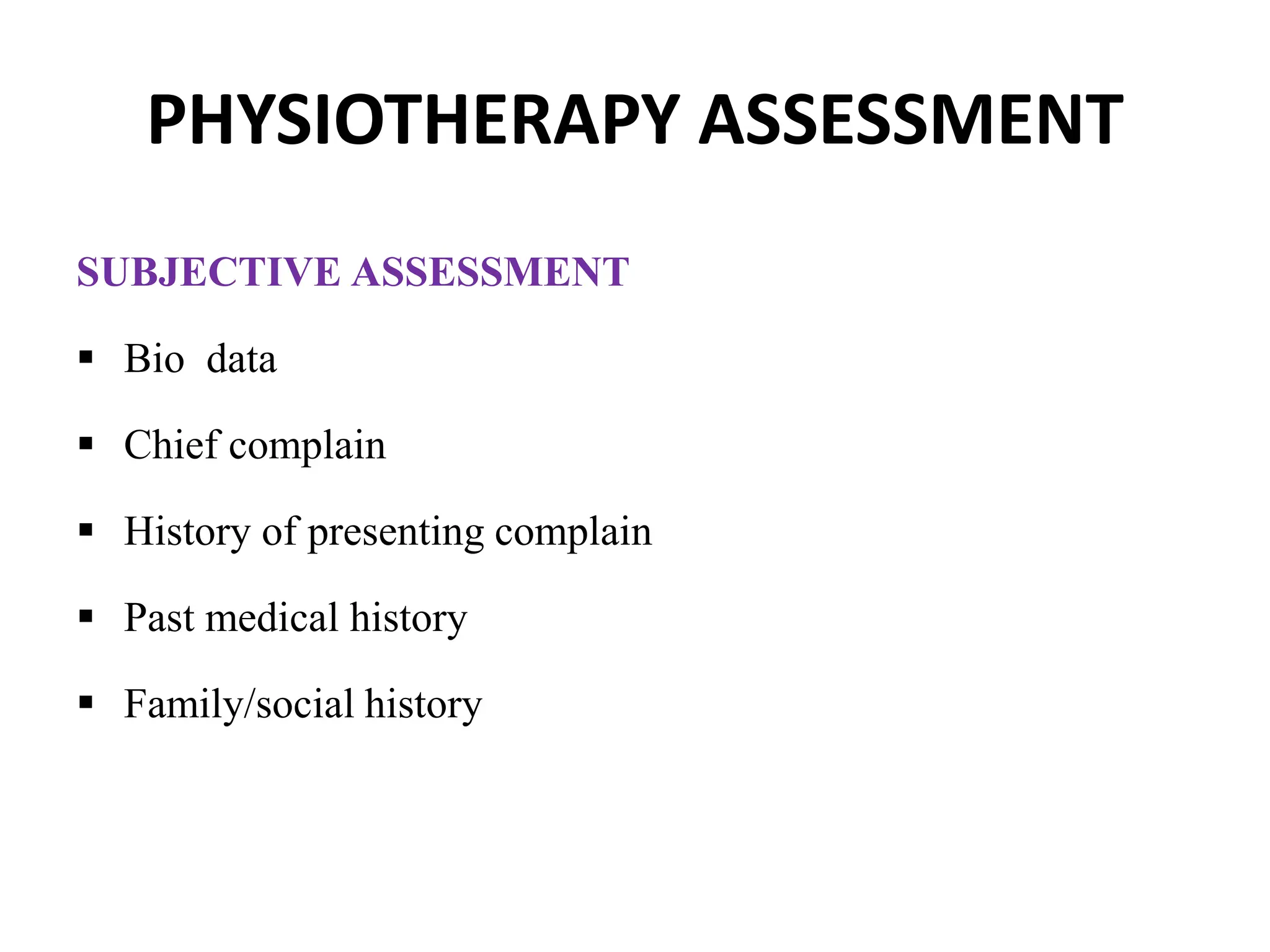 PHYSIOTHERAPY ASSESSMENT IN PATIENT WITH CAUDAL EQUINAL SYNDROME | PPTX