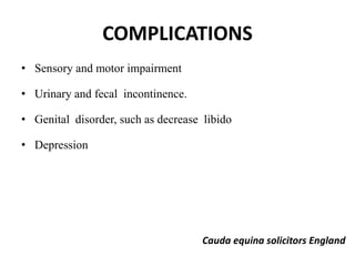 PHYSIOTHERAPY ASSESSMENT IN PATIENT WITH CAUDAL EQUINAL SYNDROME | PPTX