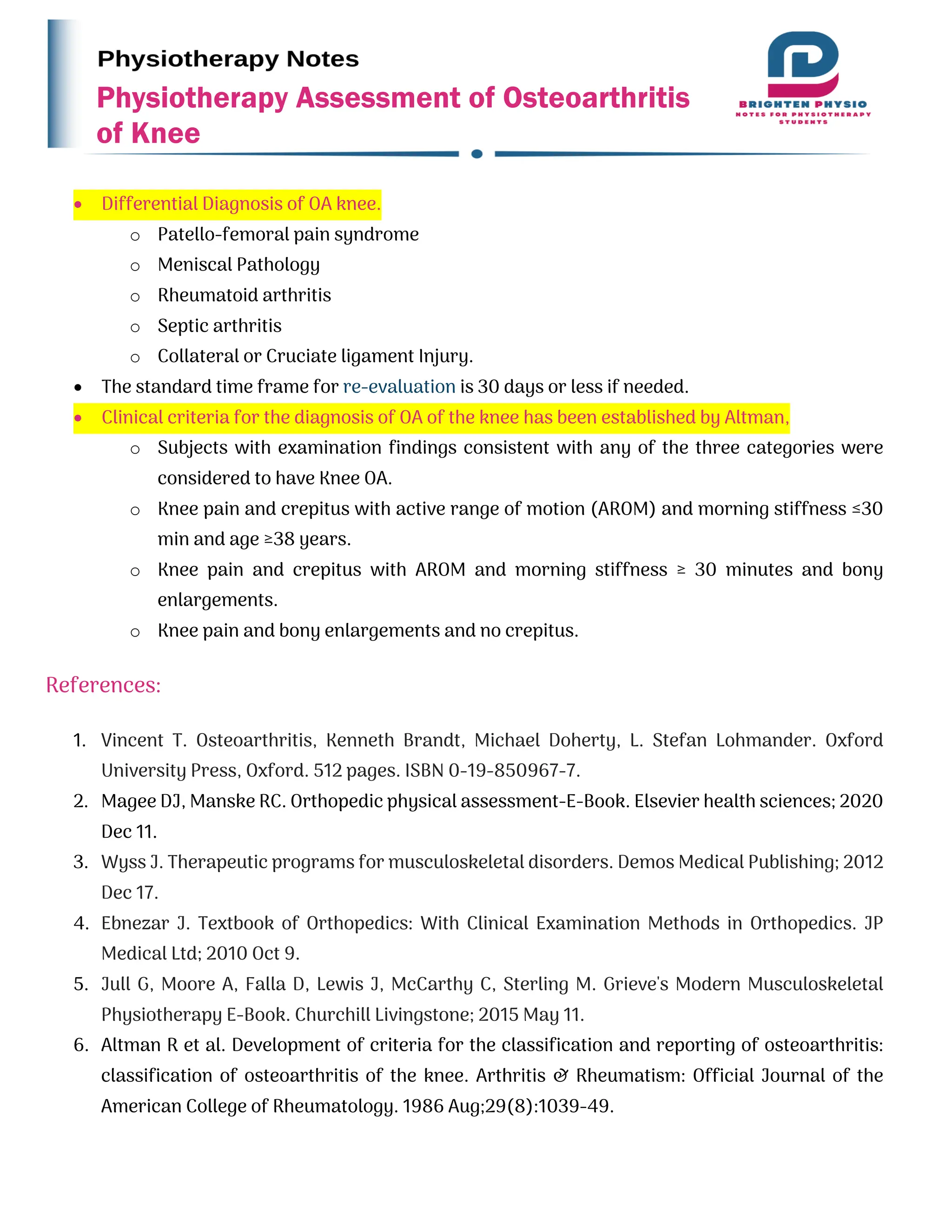 Physiotherapy Assessment of Osteoarthritis of Knee.pdf