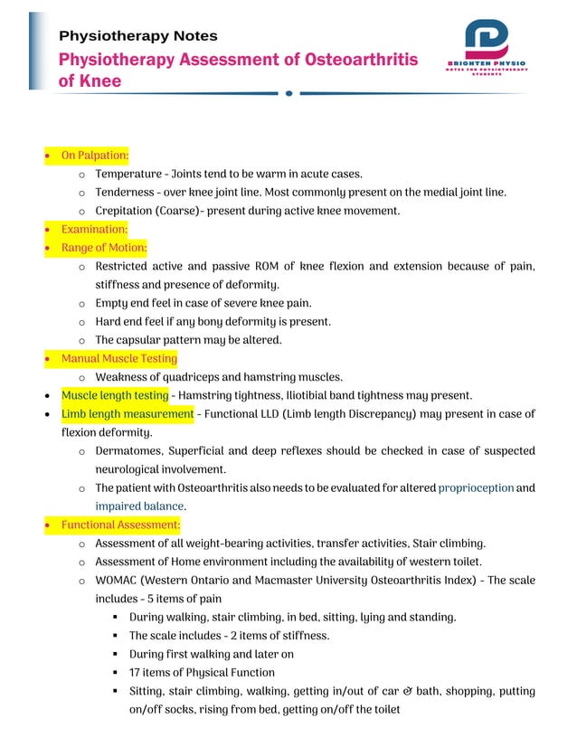 Physiotherapy Assessment of Osteoarthritis of Knee.pdf