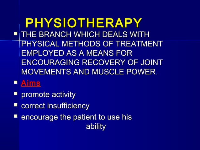 Physiotherapy final | PPT