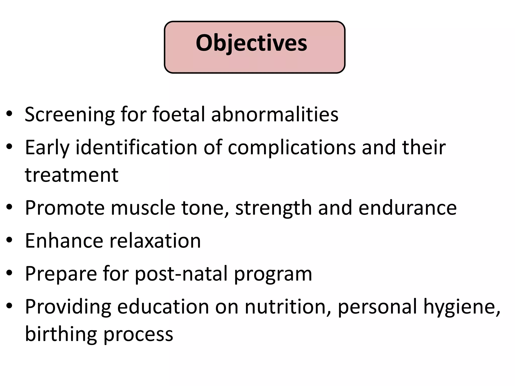 Physiotherapy in antenatal & post natal care | PPTX
