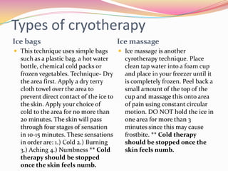 Physiotherapy in orthopedic practice cryotherapy | PPTX