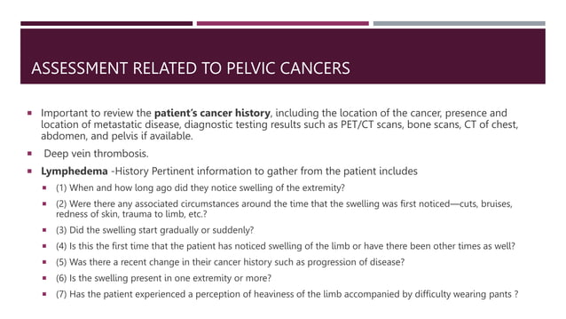 Physiotherapy in pelvic cancer | PPT