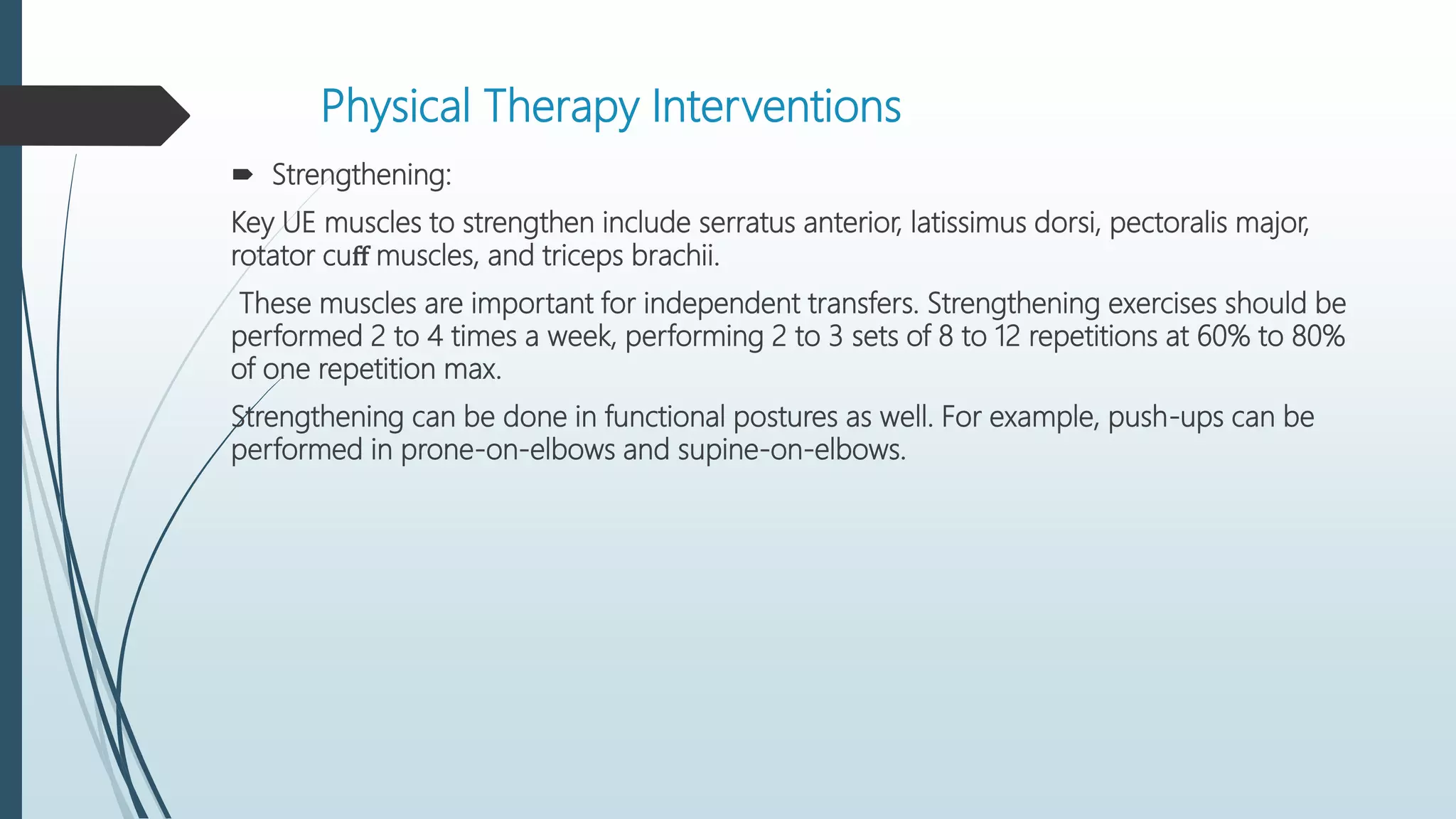 Physiotherapy in spinal cord injury | PPTX