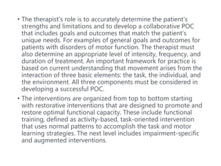 Physiotherapy Intervention for patients with Motor Control disease.ppt