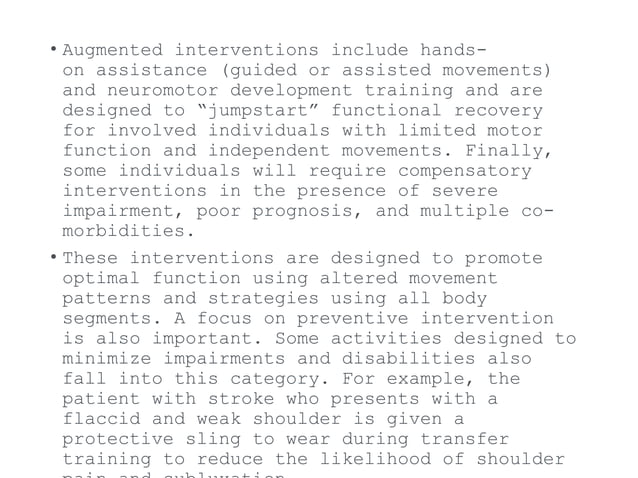 Physiotherapy Intervention for patients with Motor Control disease.ppt