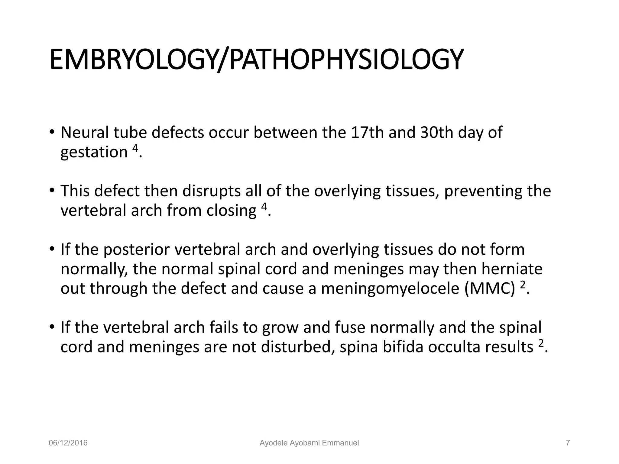 Spina Bifida: Physiotherapy in the management of meningomyelocele | PPTX