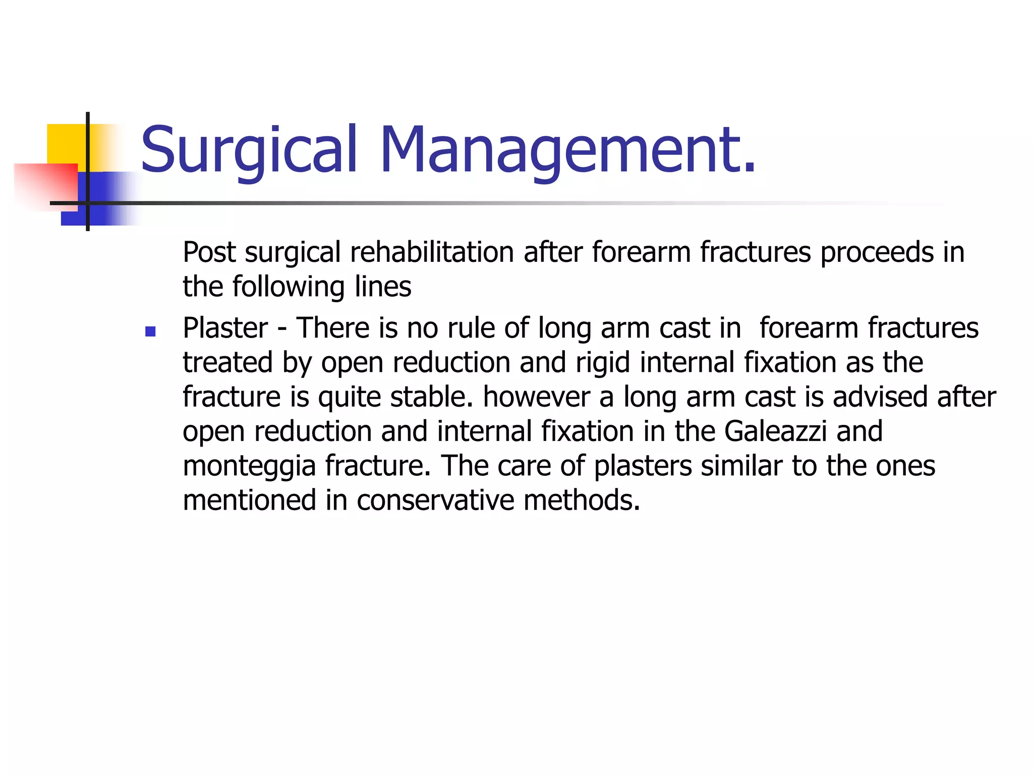 Physiotherapy management for forearm fractures | PPT