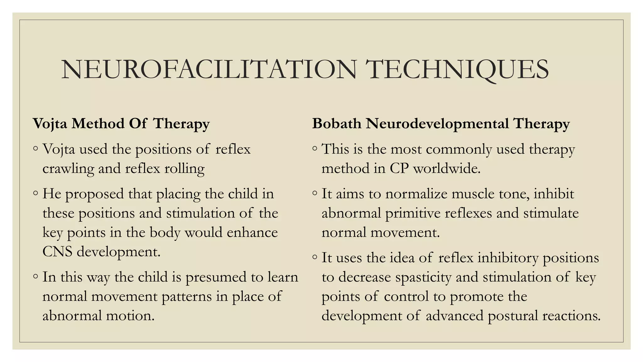 Physiotherapy management of cerebral palsy | PPTX