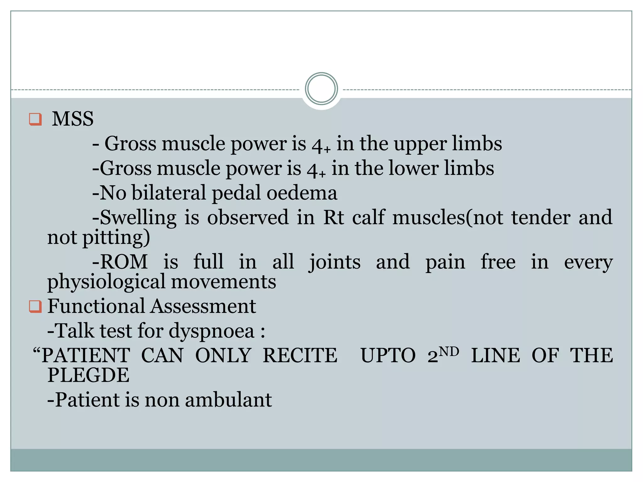 Rehabilitation of patient with pleural effusion | PDF