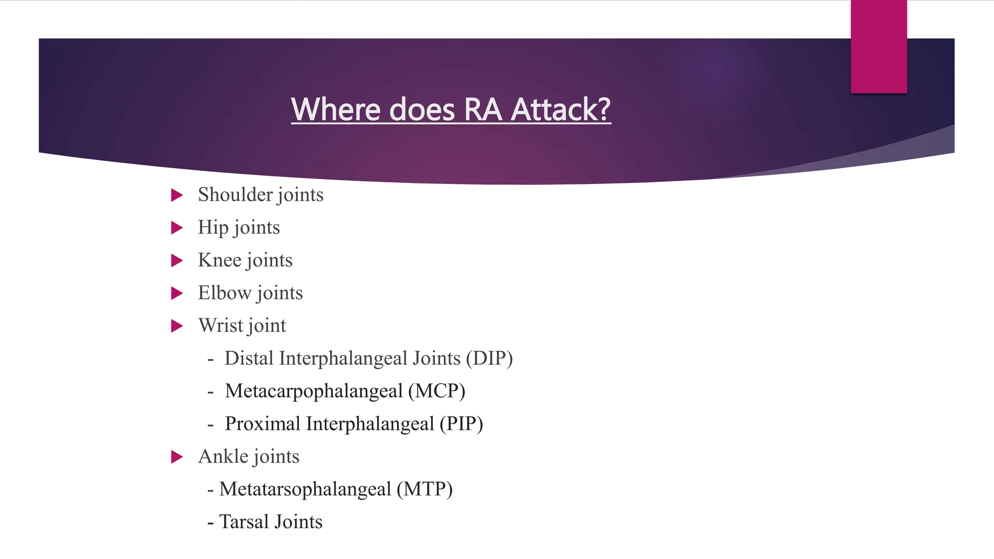 Physiotherapy Management of Rheumatoid Arthritis | PPTX