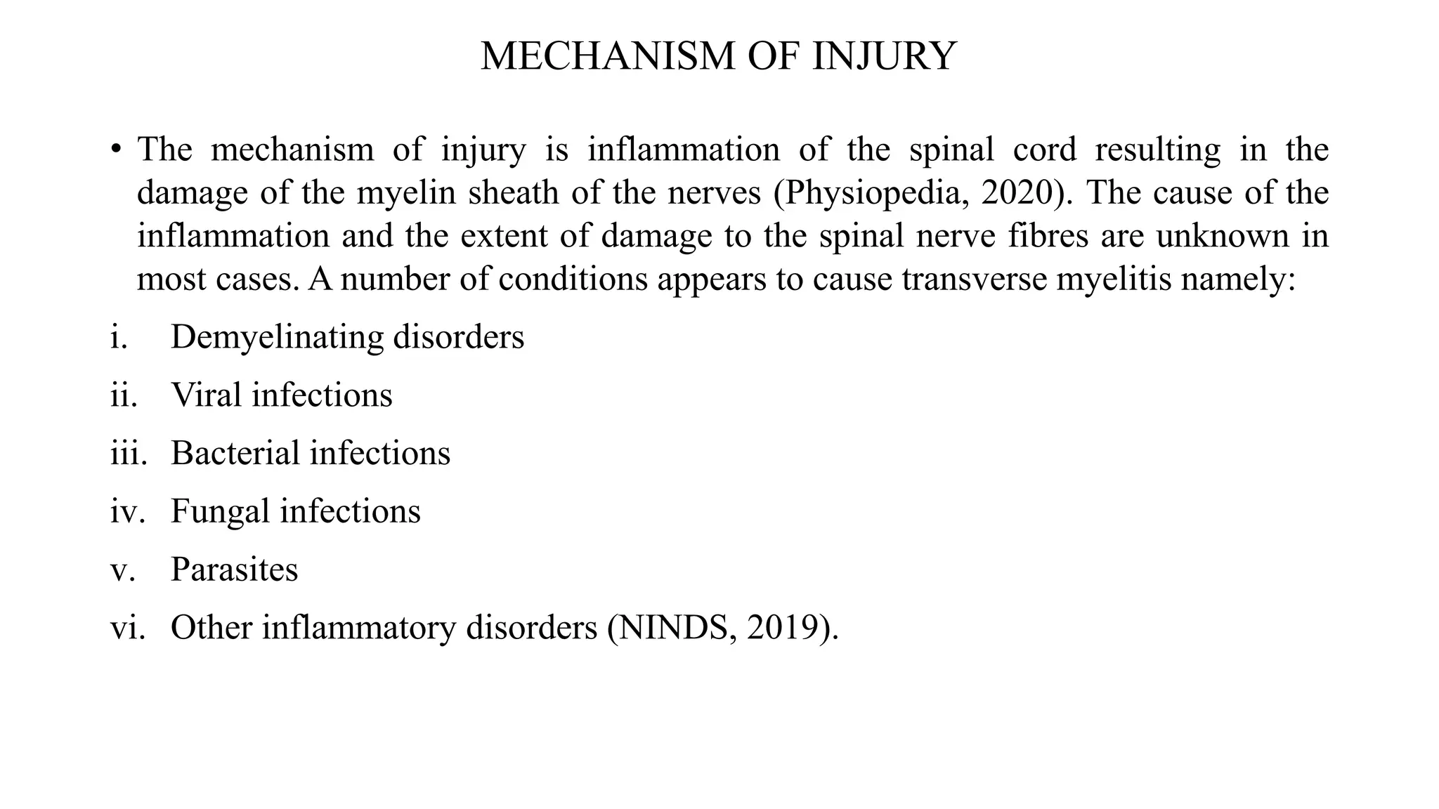 Physiotherapy management of transverse myelitis : A case study.ppt